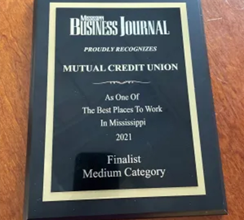Mutual CU Receives Honor From MS Business Journal - Mutual Credit Union